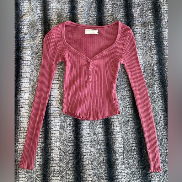 Urban Outfitters | Tops | Urban Outfitters Ribbed Long Sleeve | Poshmark